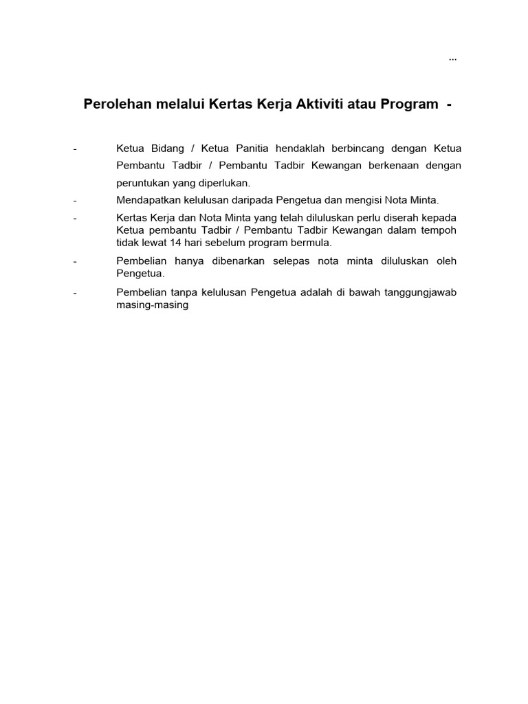 Contoh Format Kertas Kerja 2023 | PDF