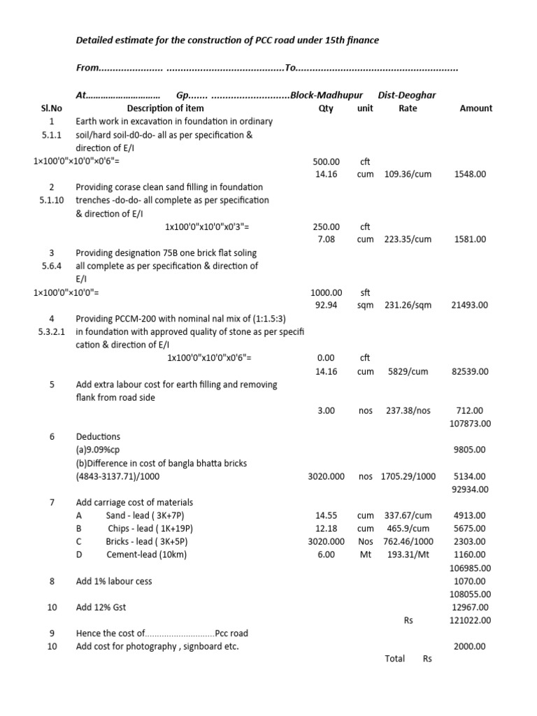 Print PCCC 100x10 New Rates Edge | PDF | Building Engineering | Soil