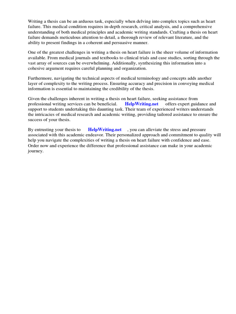 Thesis Heart Failure | PDF