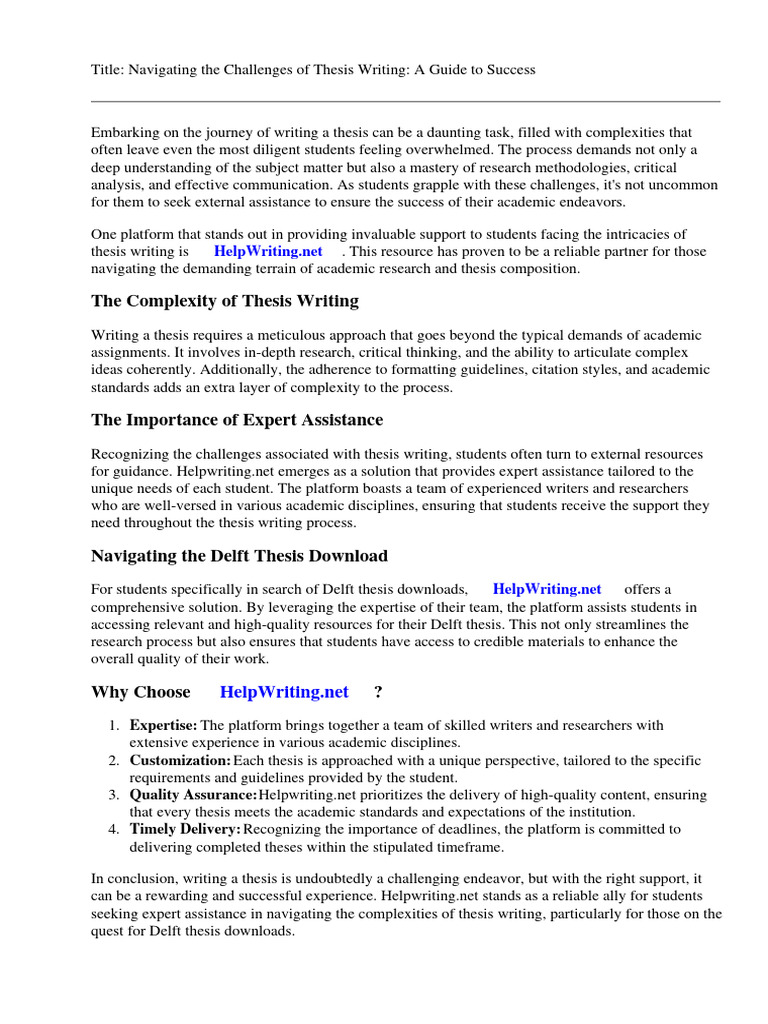 Delft Thesis Download Pdf Thesis Barcelona