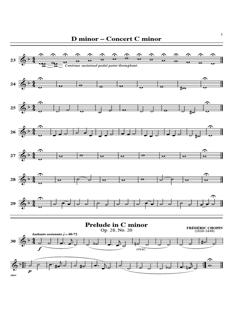 C-Minor Excersise | PDF