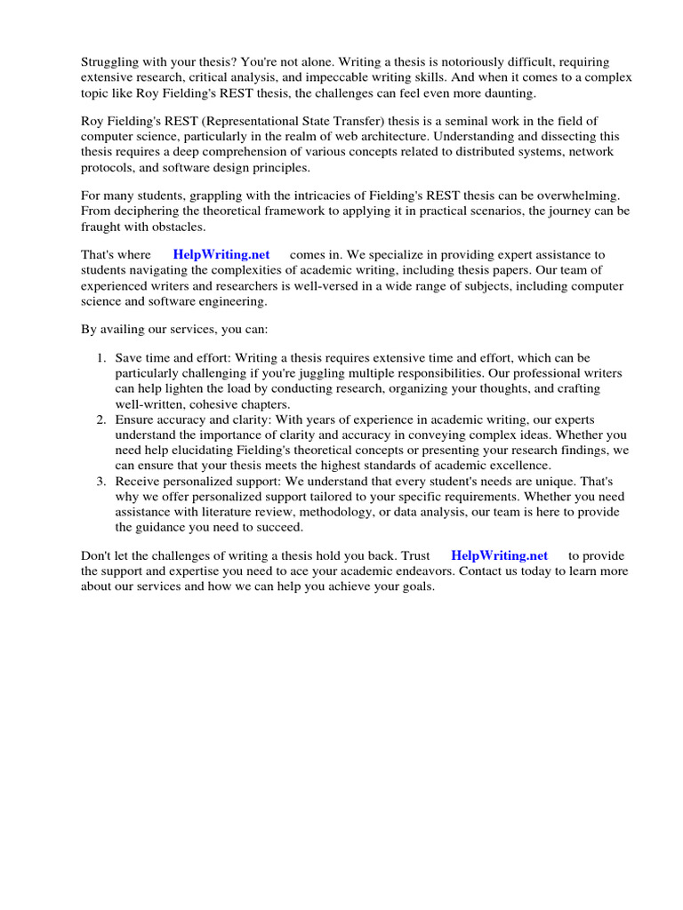 Roy Fielding Rest Thesis | PDF | Computers