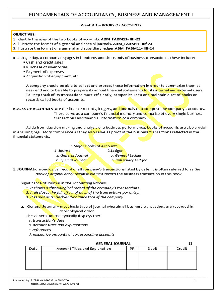Overview of Books of Accounts | PDF | Debits And Credits | Money