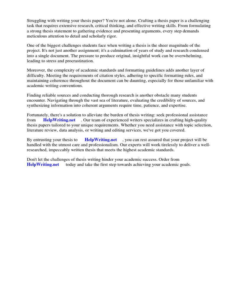 Examples of A Thesis Paper | PDF | Thesis | Essays