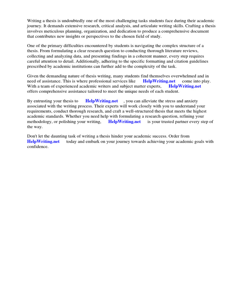 General Thesis Structure | PDF | Thesis | Essays