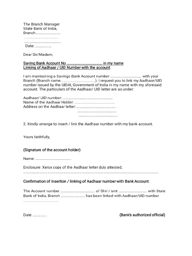 Aadhar Seeding Form | PDF