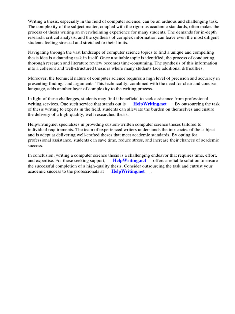 Computer Thesis Examples | PDF | Cloud Computing | Computer Security