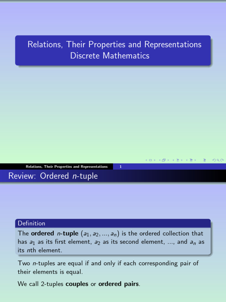s8.1-3 Relations Representations | PDF | Vertex (Graph Theory) | Linear ...