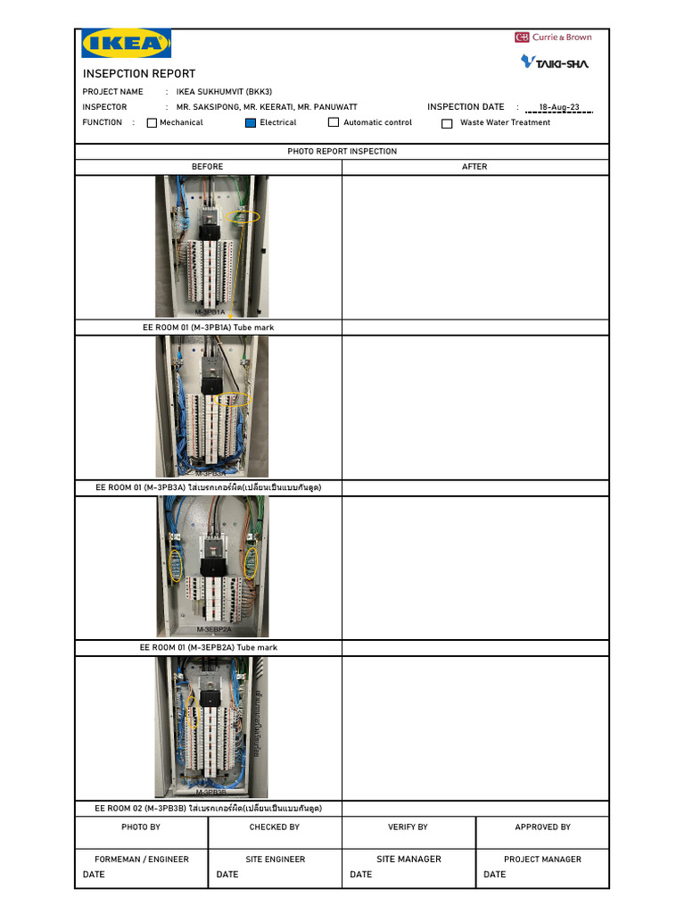 INSPECTION EE WORK 18 Aug 23 | PDF | Computers | Technology & Engineering