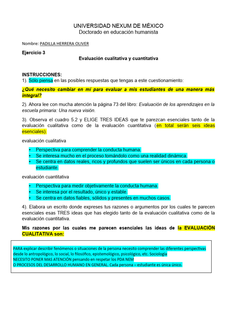 Evaluación Cualitativa y Cuantitativa | PDF | Evaluación | Comportamiento