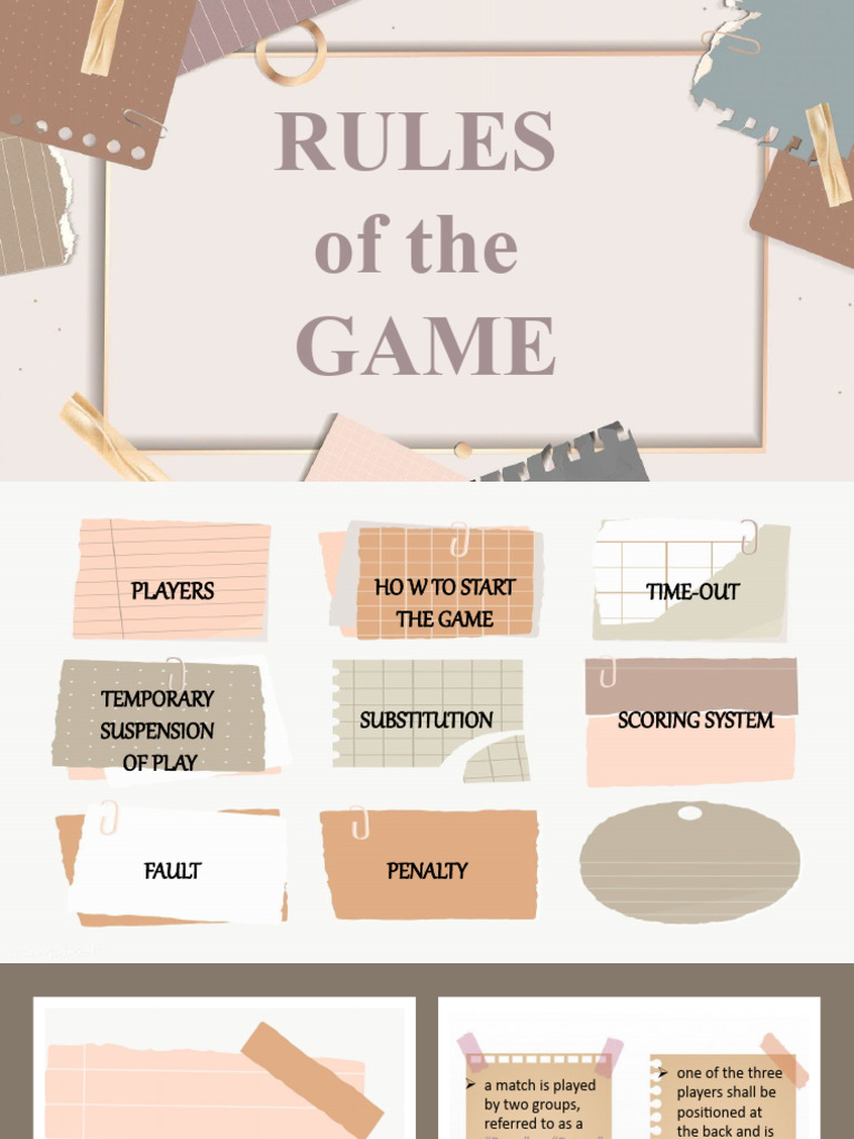 Rules of The Game | PDF | Sport Variants | Rules