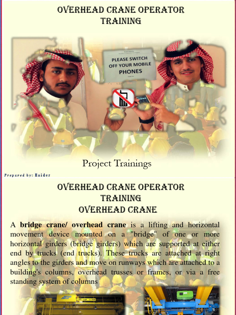 Overhead Crane Operator Training Guide | PDF | Business | Technology ...