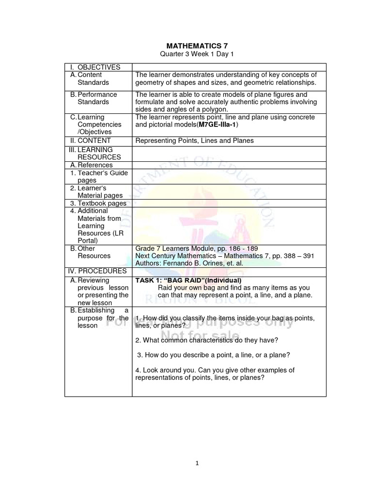 Math-7-Week-1 | PDF | Geometry | Shape