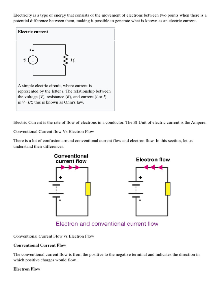 Current | PDF | Electric Current | Electrical Resistance And Conductance