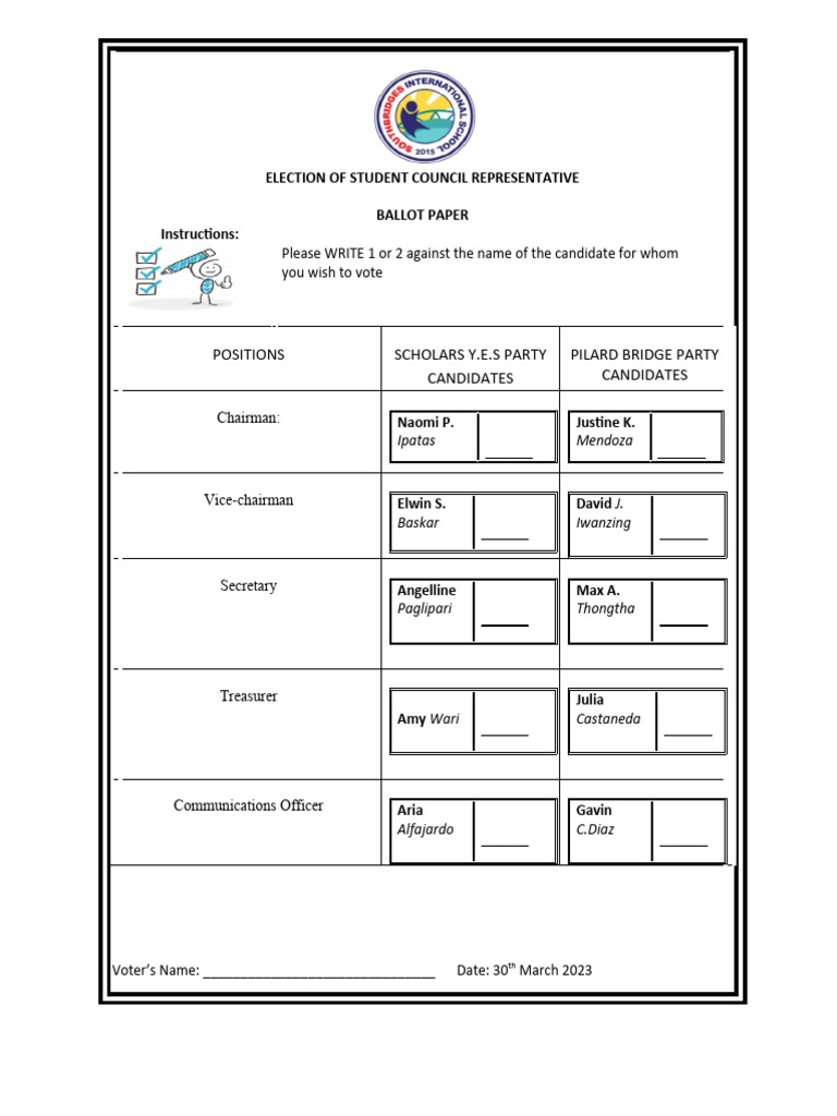 Ballot Paper | PDF