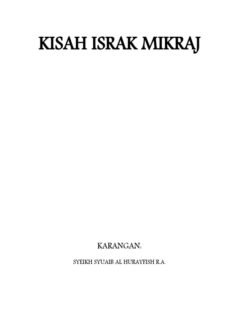 Kisah Israk Mikraj dalam Islam | PDF | Agama & Spiritualitas