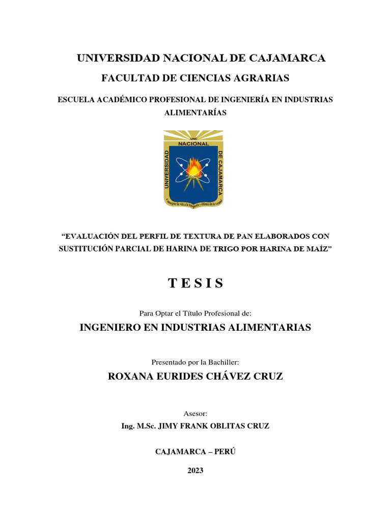 Evaluación Del Perfil de Textura de Pan Elaborados Con Sustitución ...