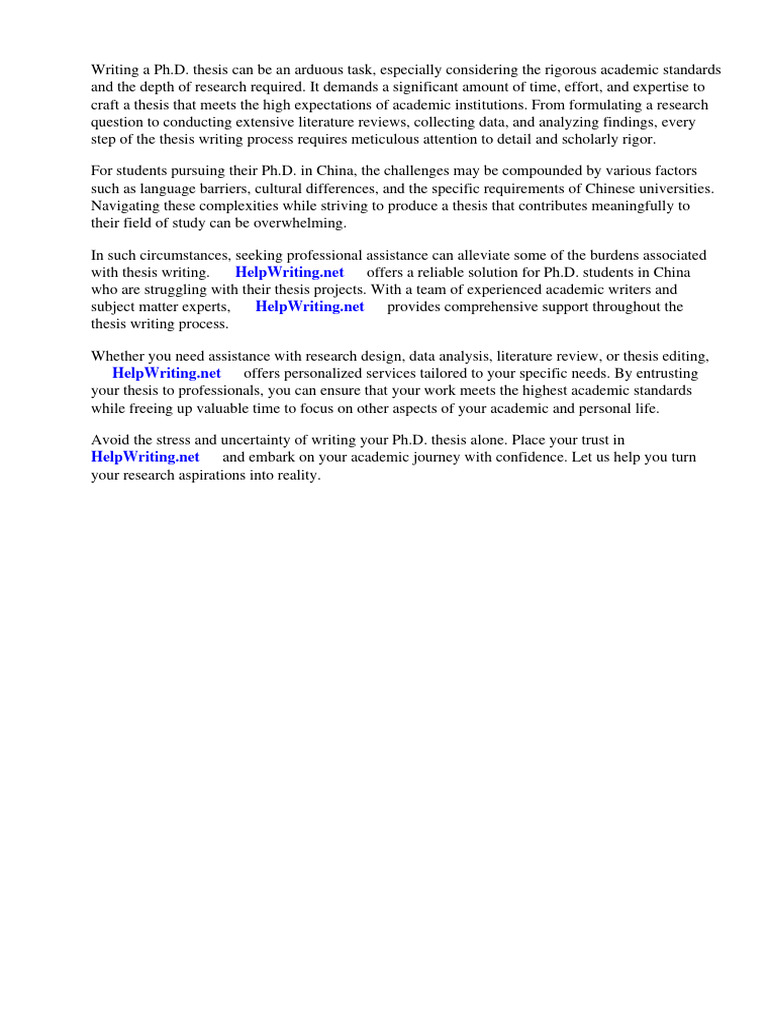 PHD Thesis China | PDF | Thesis | Methodology