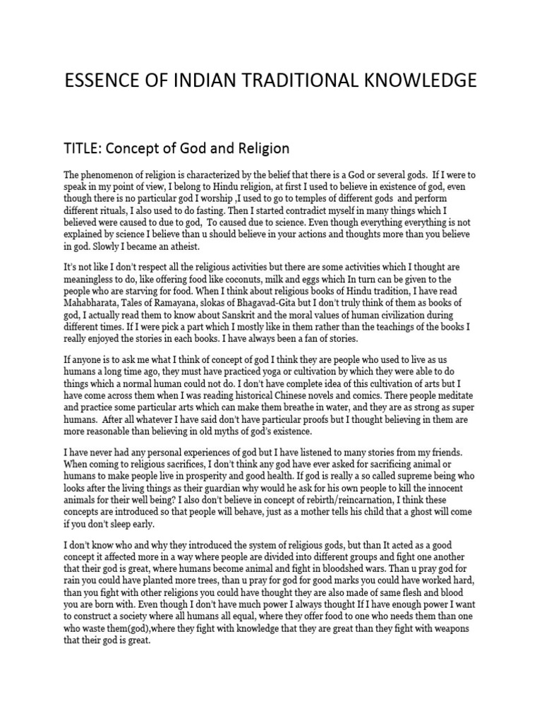 Concept of God and Religon | PDF | God | Conceptions Of God