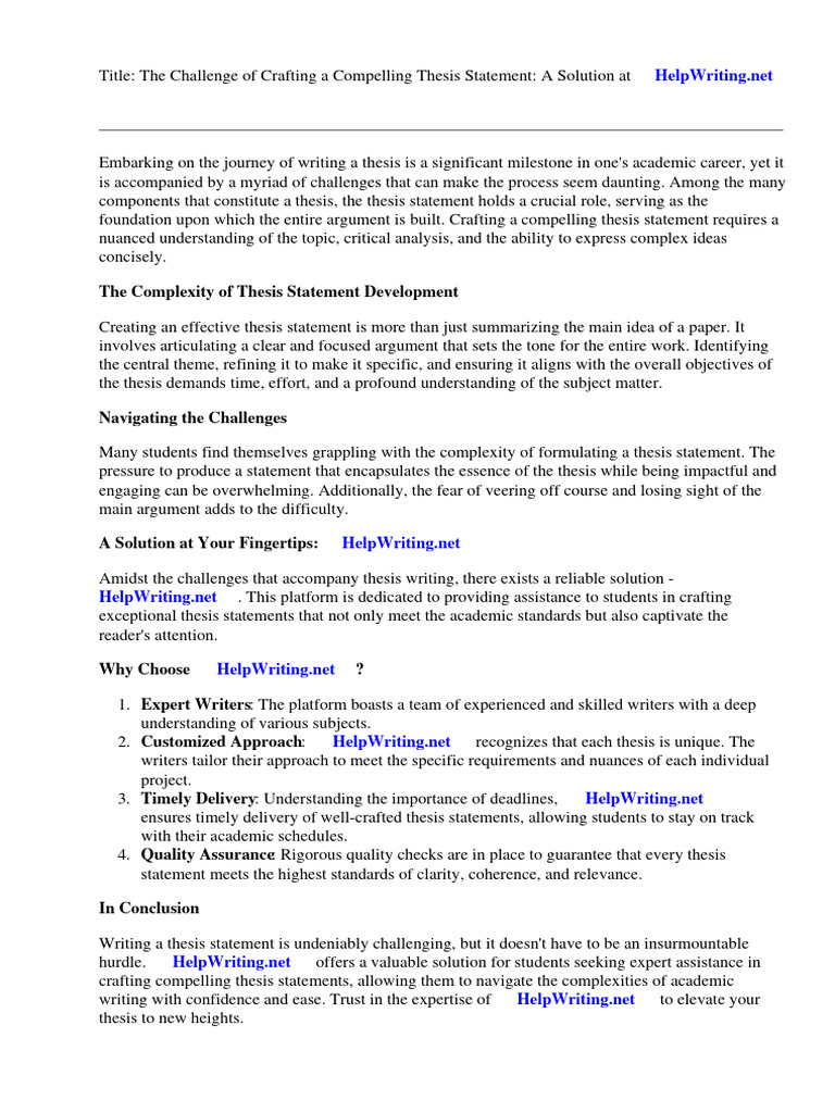 Thesis Statement PPT Slideshare | PDF | Essays | Thesis