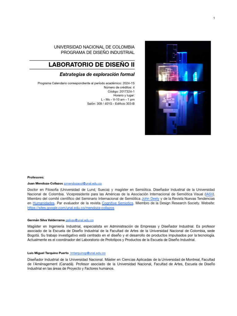 Programa Calendario Lab 2 - 2024-1 | Descargar gratis PDF | Diseño ...