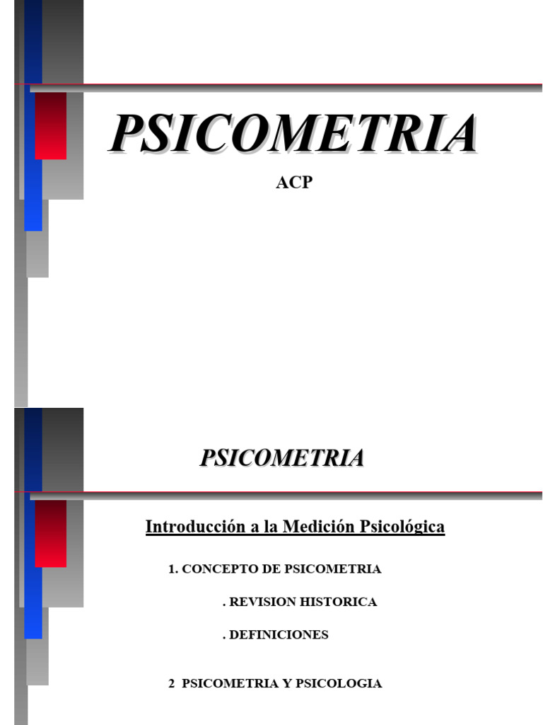 PSICOMETRIA | PDF | Psicometría | Sicología