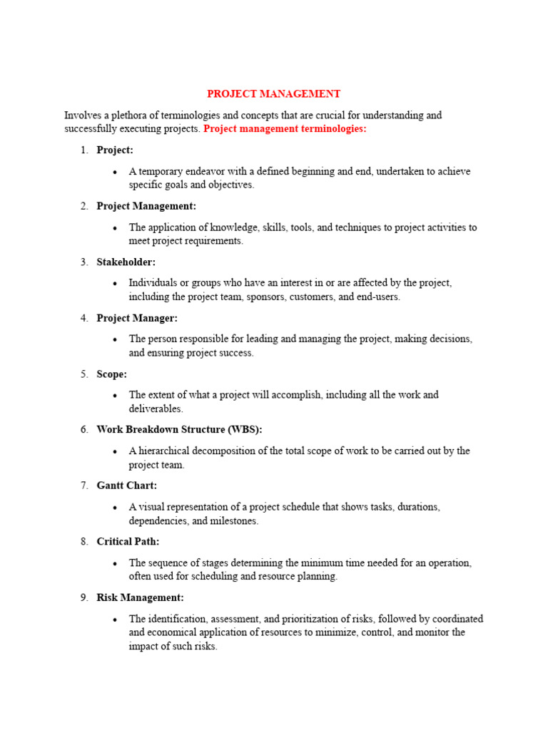 Lecture 2 Terminologies | PDF | Project Management | Business