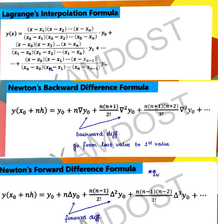Numerical Methods Formula | PDF Numerical Methods Formula | PDF