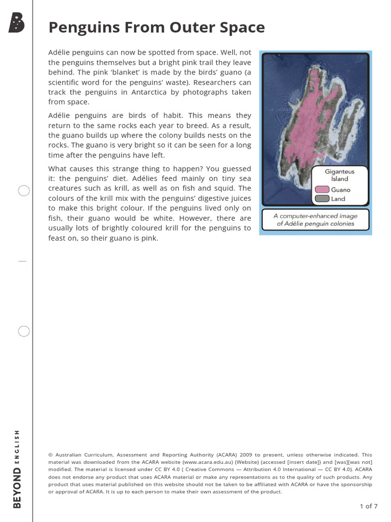 Year 7 NAPLAN Style Reading Practice Test 2 - Reference Text | PDF ...