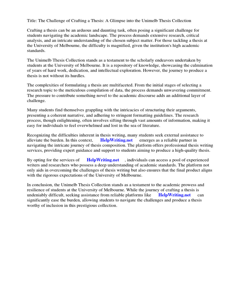 Unimelb Thesis Collection | PDF