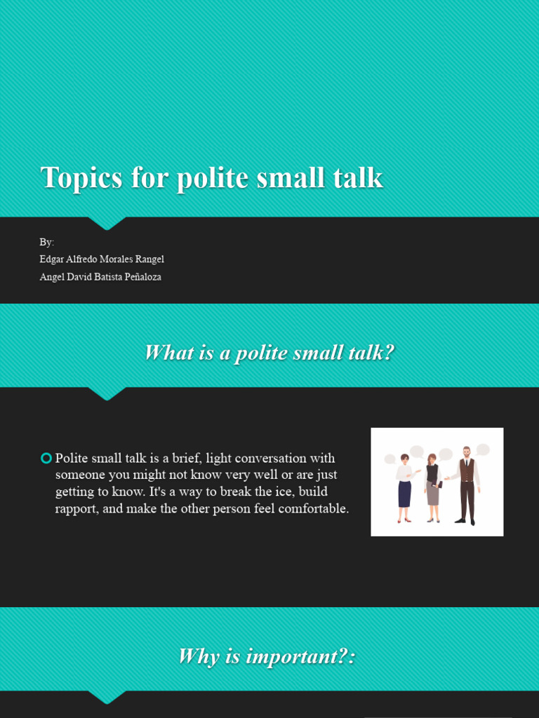 Topics For Polite Small Talk | PDF | Self-Improvement