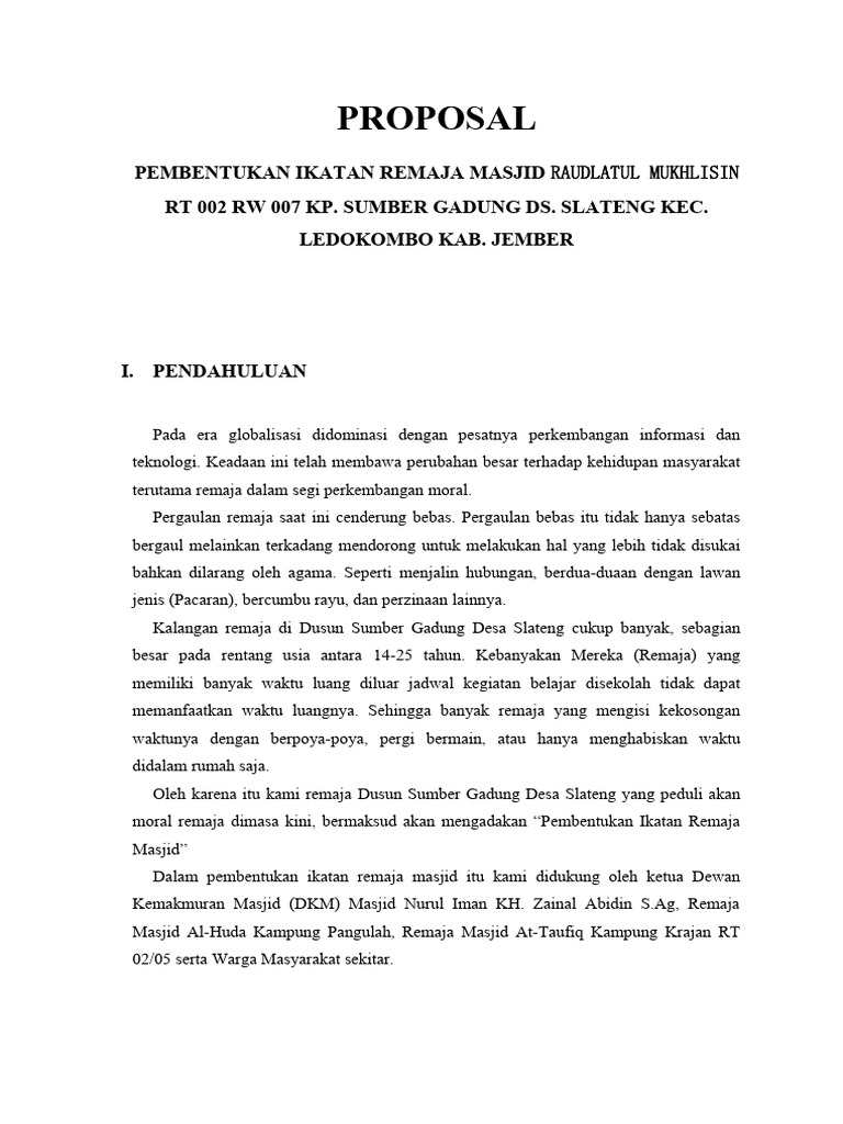 Proposal Pengajuan Dana | PDF