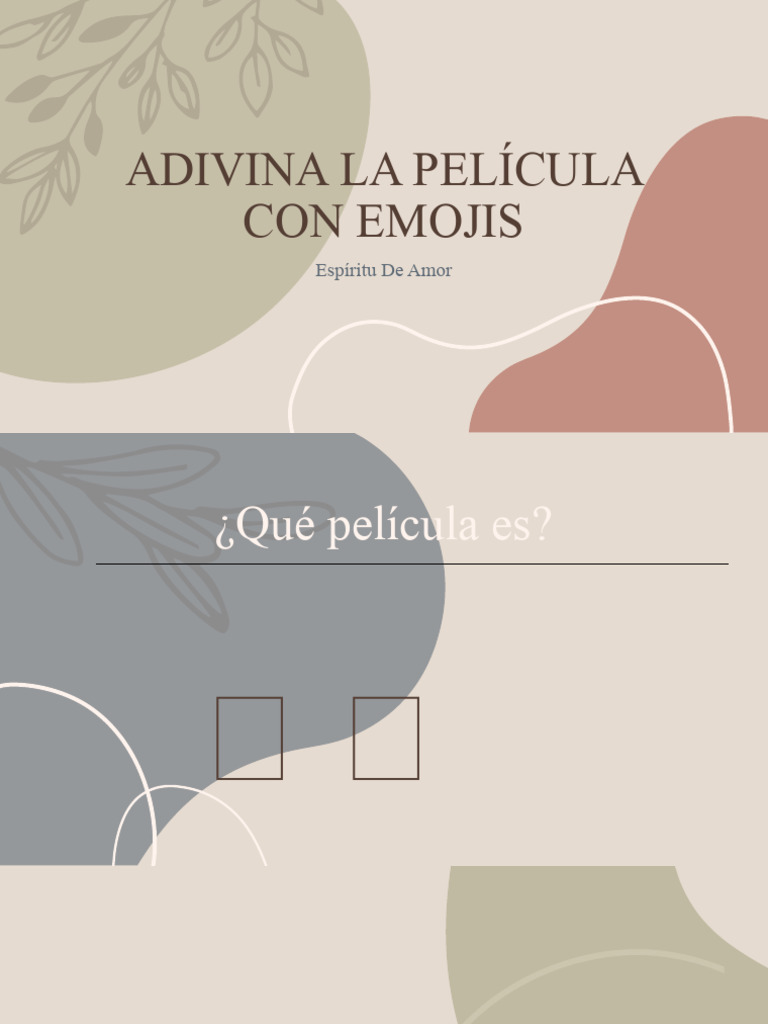 Adivina la Película con Emojis | PDF