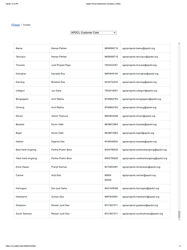 Assam Power Distribution Company Limited | PDF