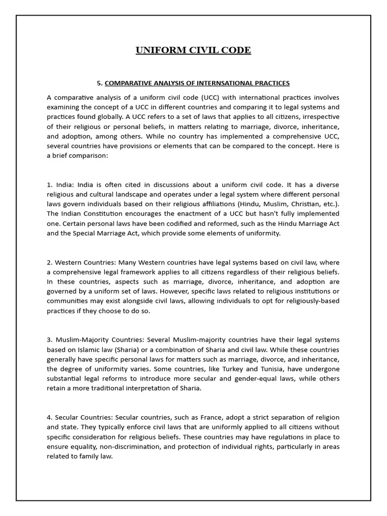 Uniform Civil Code | PDF | Gender Equality | Gender Studies