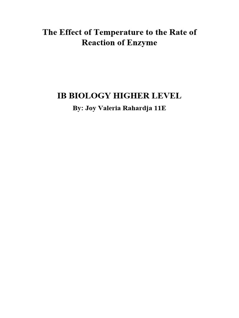 Enzyme Lab Report | PDF | Diffusion | Cell Membrane