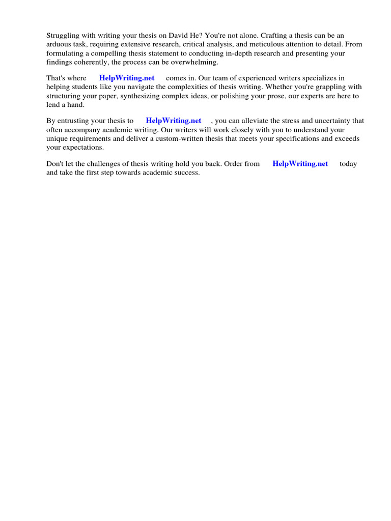 David He Thesis | Download Free PDF | Thesis | Leadership