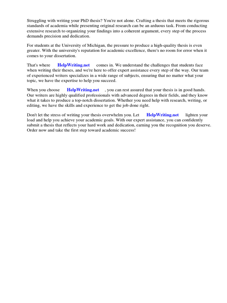 PhD Thesis Writing Help Guide | PDF | Thesis | Doctor Of Philosophy