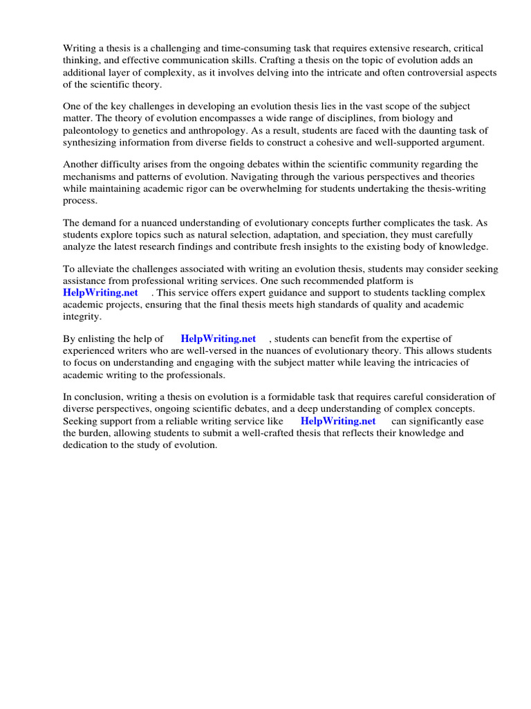 Evolution Thesis Ideas | PDF | Evolution | Bipedalism