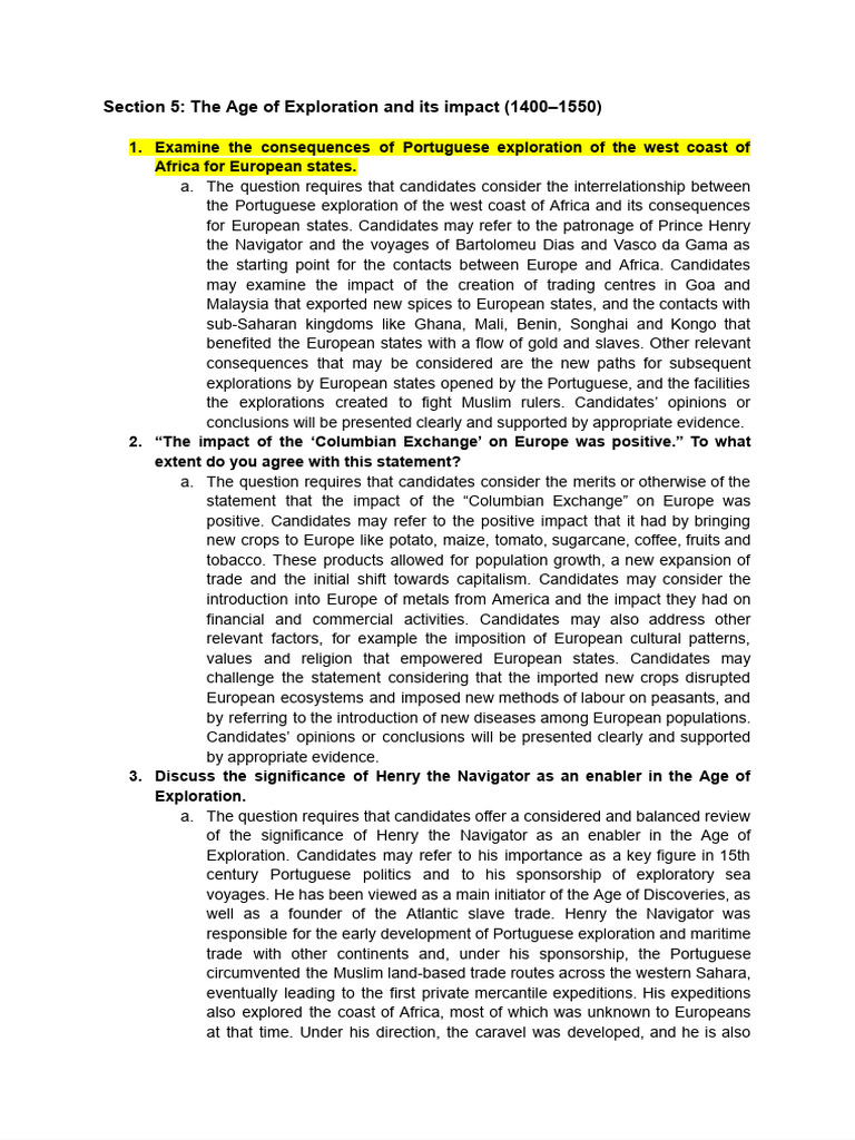 Age of Exploration Paper 3 | PDF | Exploration | Field Research