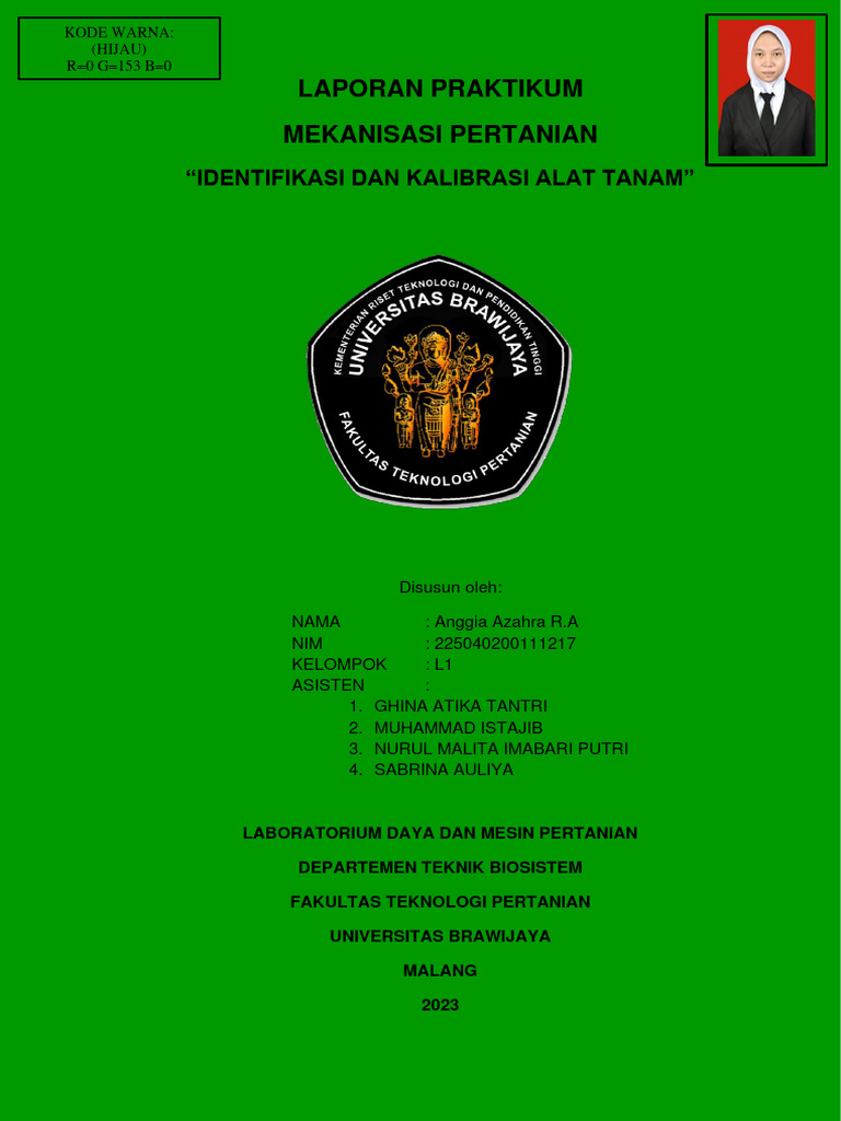 L1 - Anggia Azahra R.A - 225040200111217 - Identifikasi Dan Kalibrasi ...