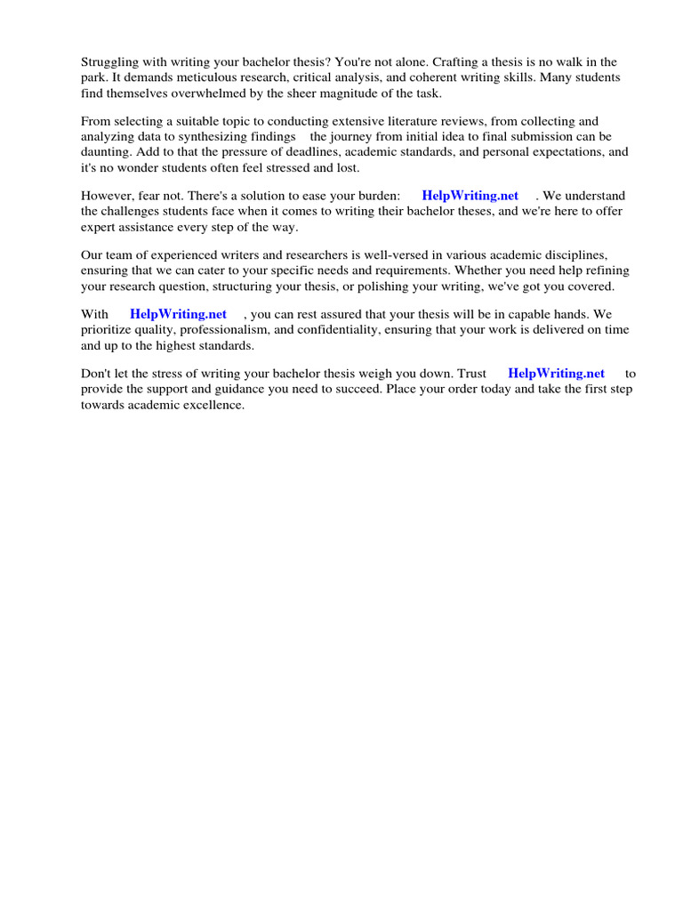 Bachelor Thesis HHN | PDF | Thesis Bachelor Thesis HHN | PDF | Thesis