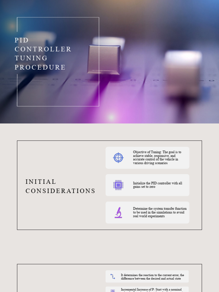 PID Tuning Procedure | PDF | Applied Mathematics | Systems Science