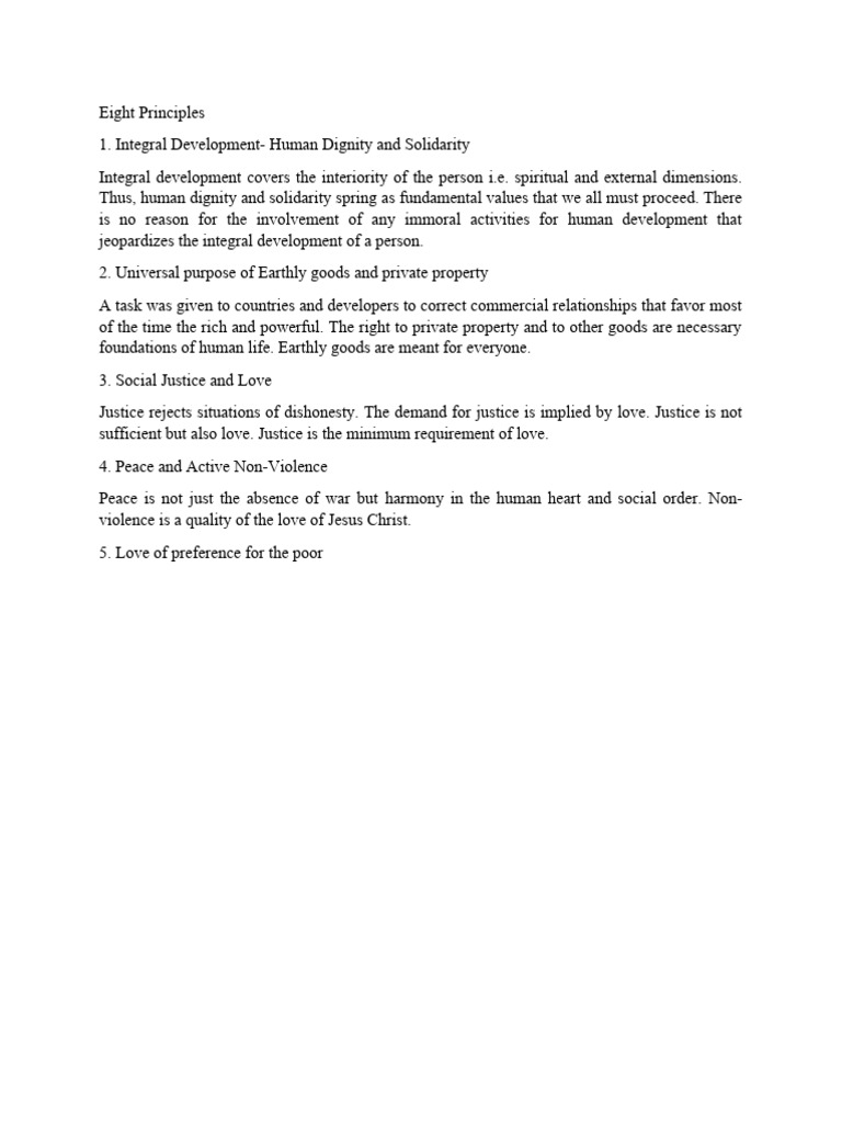 Eight Principles | PDF