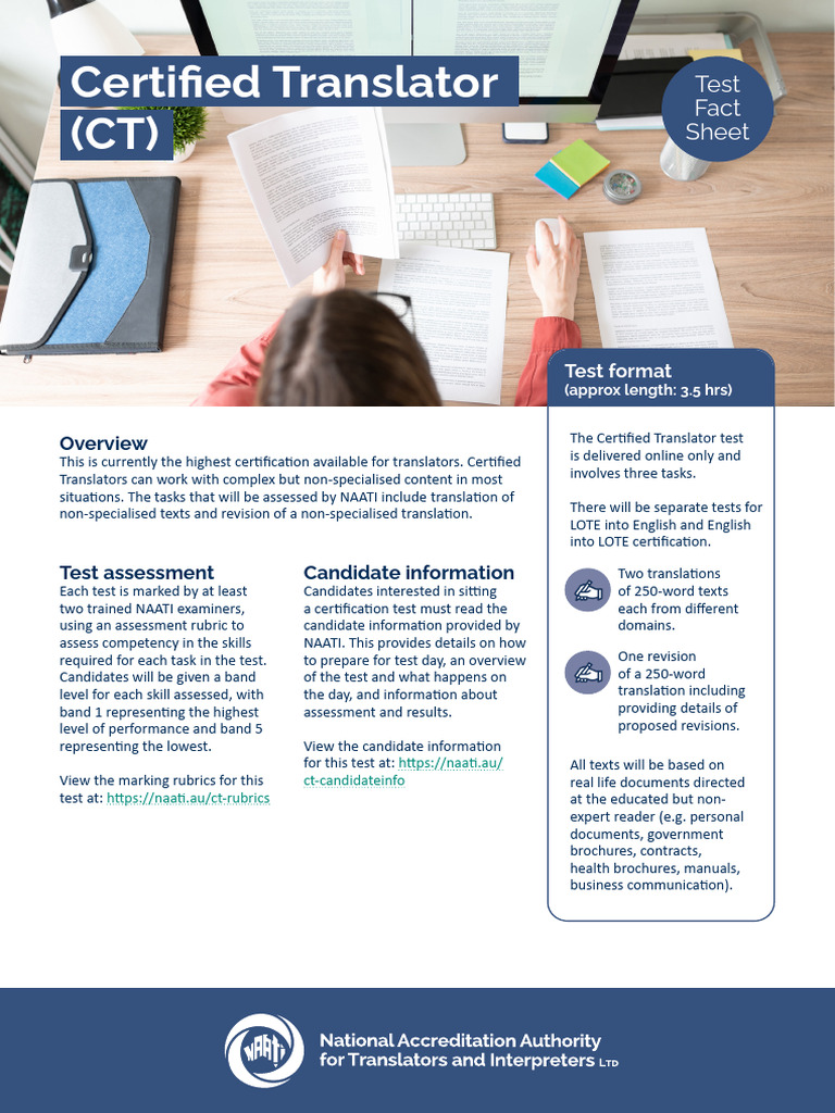 Fact Sheet CT Test | PDF