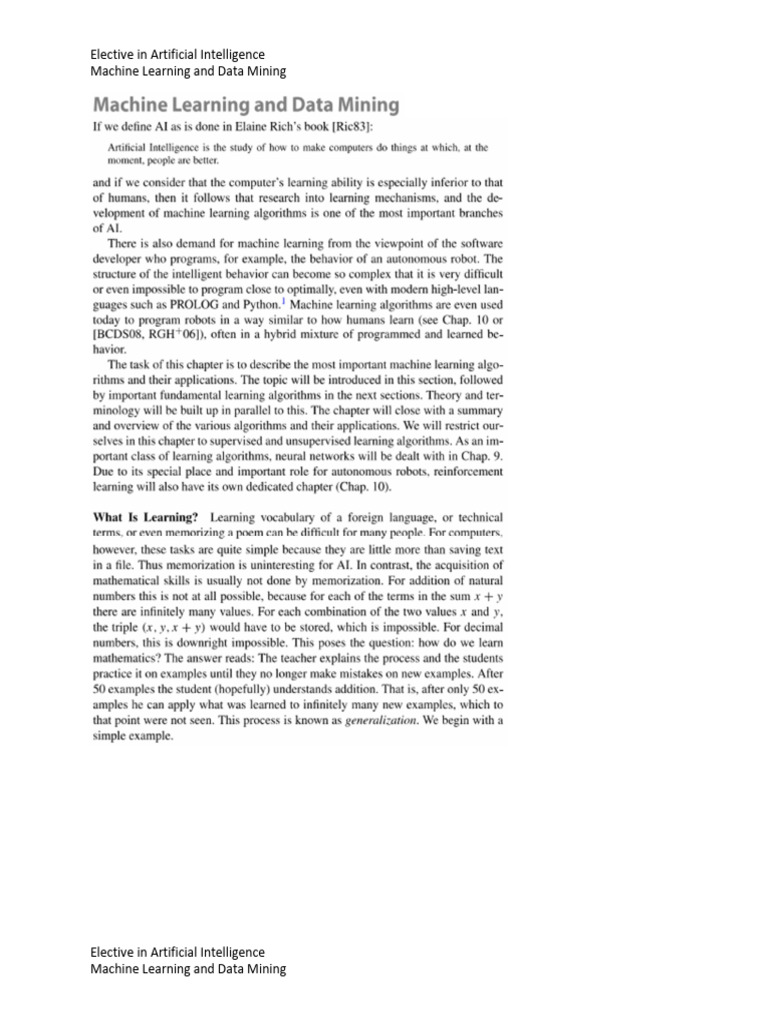 Module 4 - Machine Learning and Data Mining | PDF | Machine Learning ...