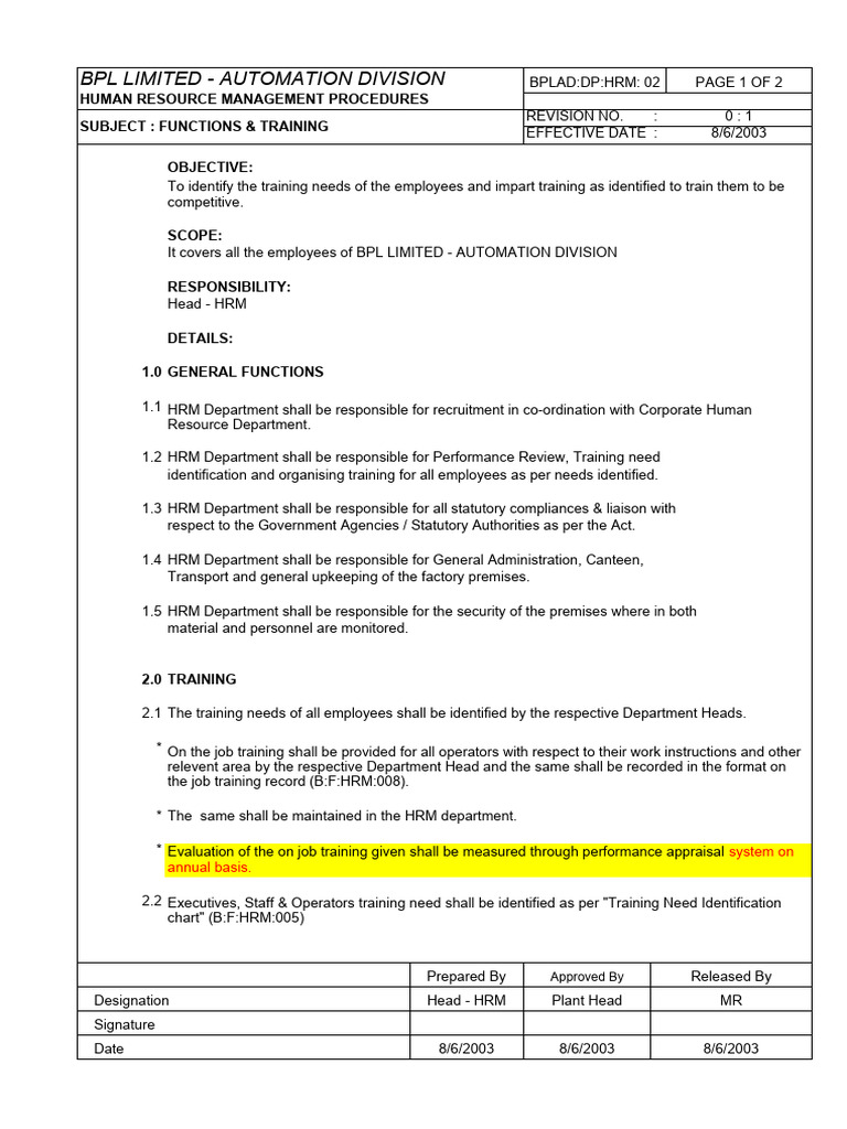 AMF-P-09 PROCEDURE FOR EMPLOYEE MOTIVATION | PDF