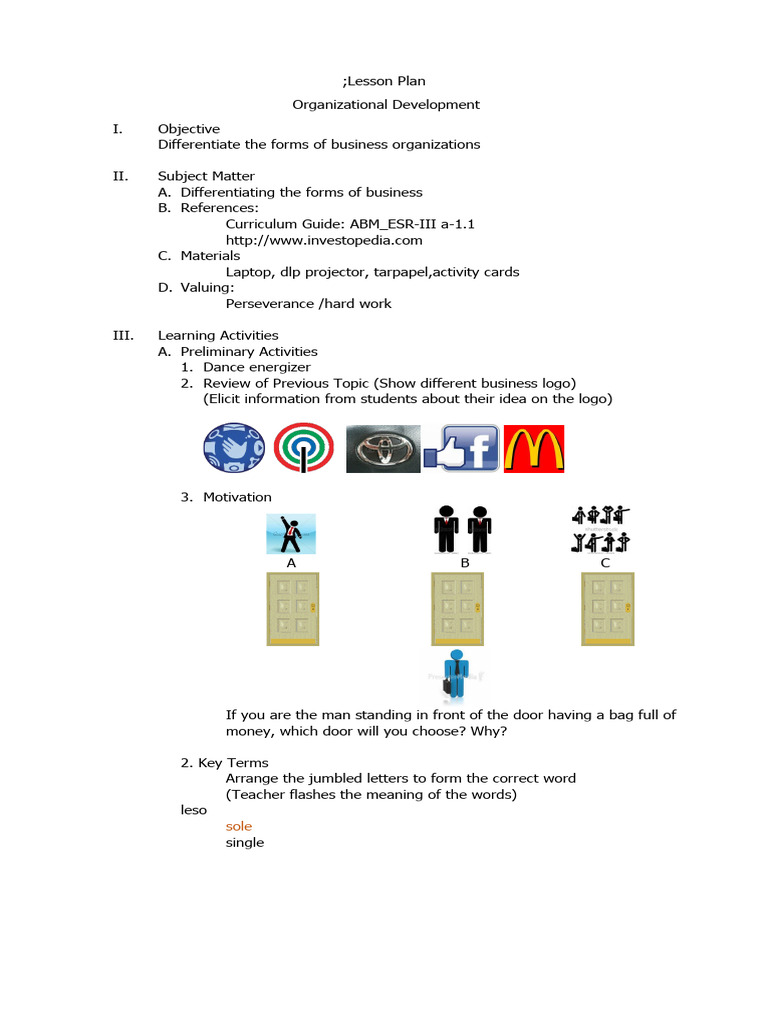 Abm Shs Semi-Detailed Lesson Plan | PDF