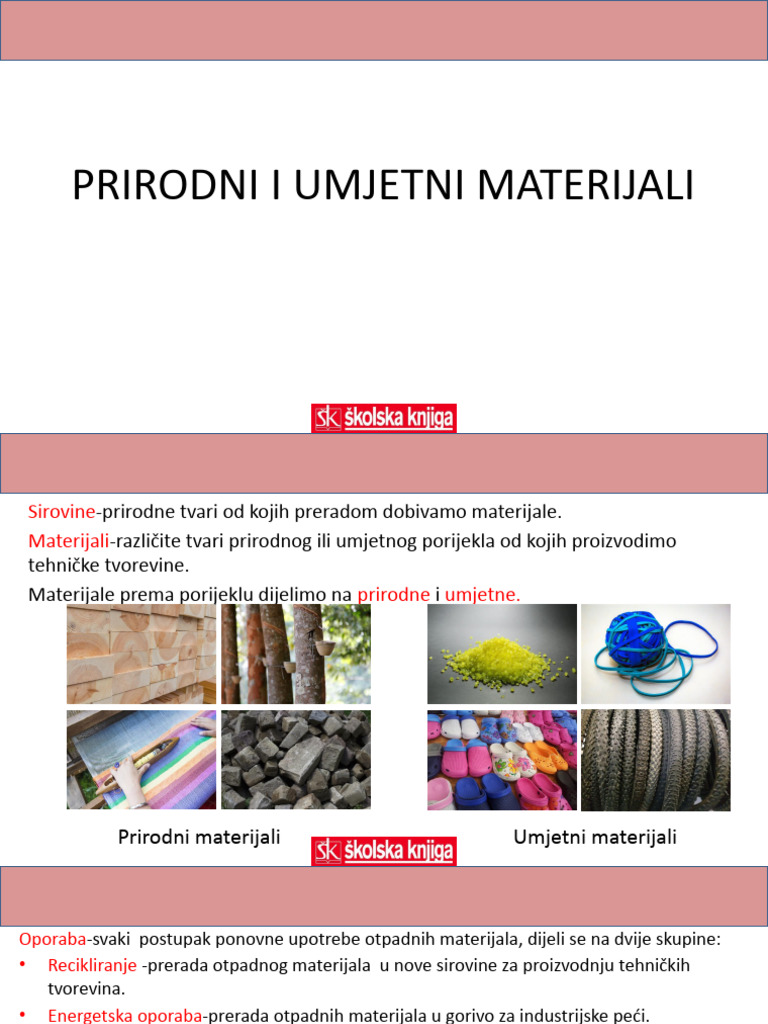 4.1. Prirodni I Umjetni Materijali | PDF