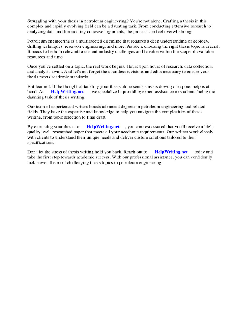 Thesis Topics Petroleum Engineering | PDF | Petroleum | Petroleum Reservoir